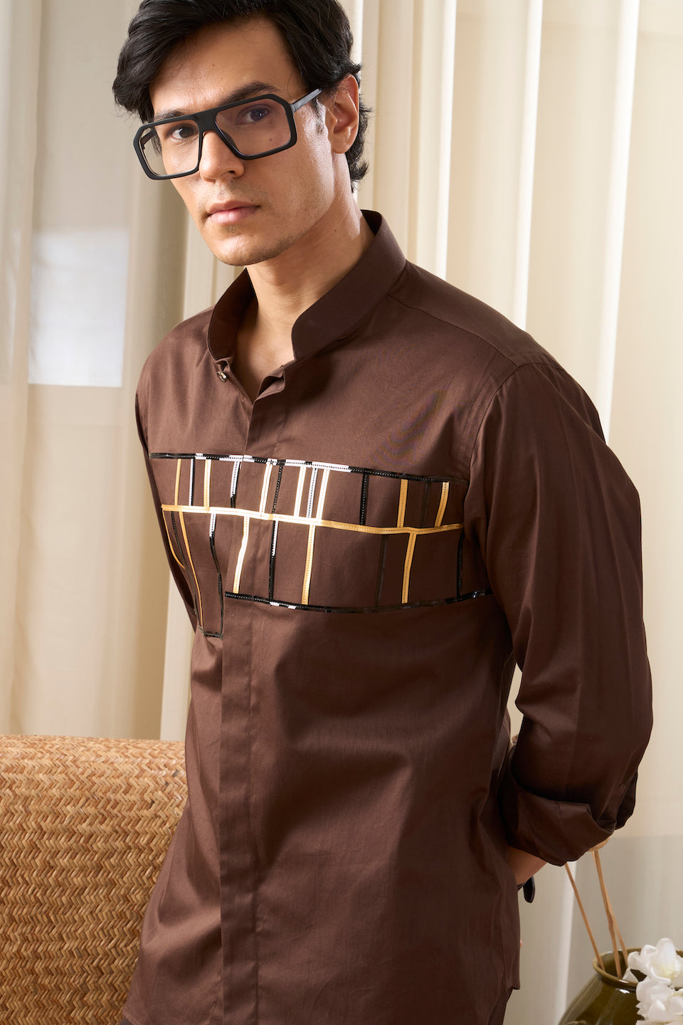 Gargee Designer's Brown Regal Rave Shirt